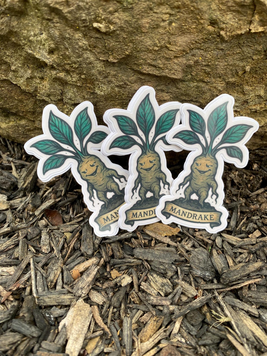 Mandrake Sticker: Smirking Magical Plant Character - Waterproof Vinyl ...