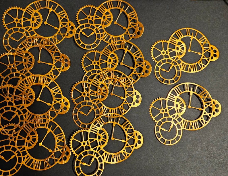 10 Steampunk Copper Clock Die Cuts - Etsy