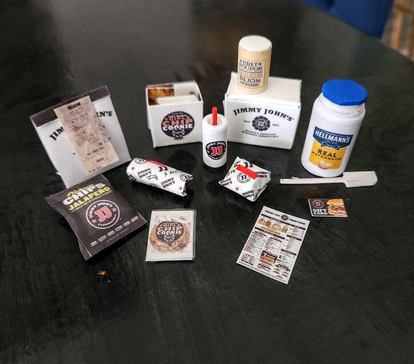 Miniature Jimmy John's Printables 1/3, 1/6, and 1/12 Scale - Etsy Canada