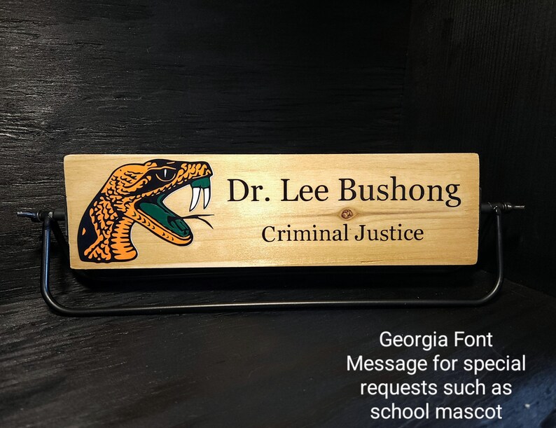 Personalized Wooden Desk Name Plate Sign - Gift for Teachers, Coworkers ...