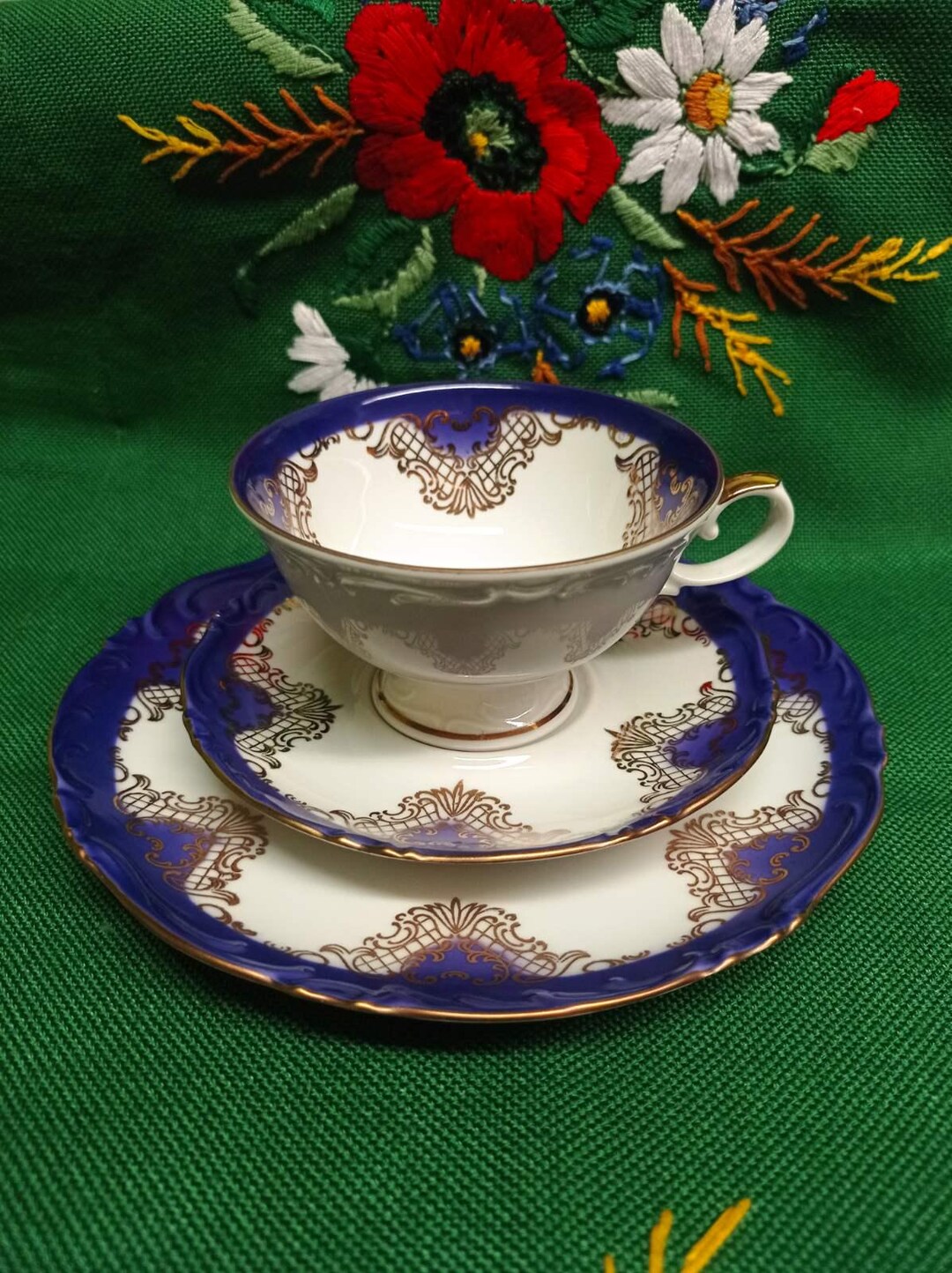 Antique Porcelain Tea Trio Set Cupsaucercake Plate, Collector Gift, Grandma Gift, Rare Find ...