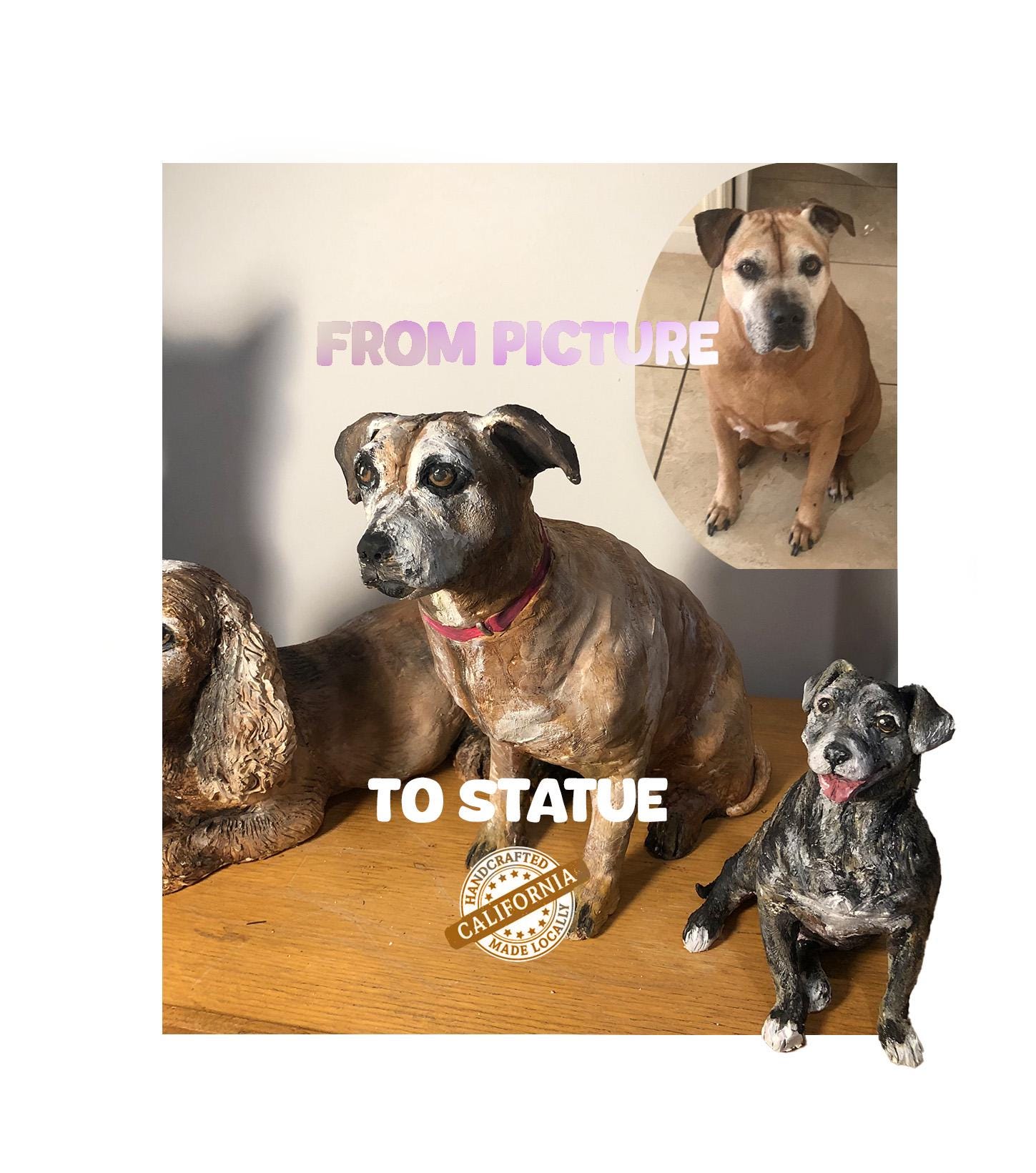 Custom Your Memorial Pet Statue - Personalize Your Dog Cat Sculpture 3D ...