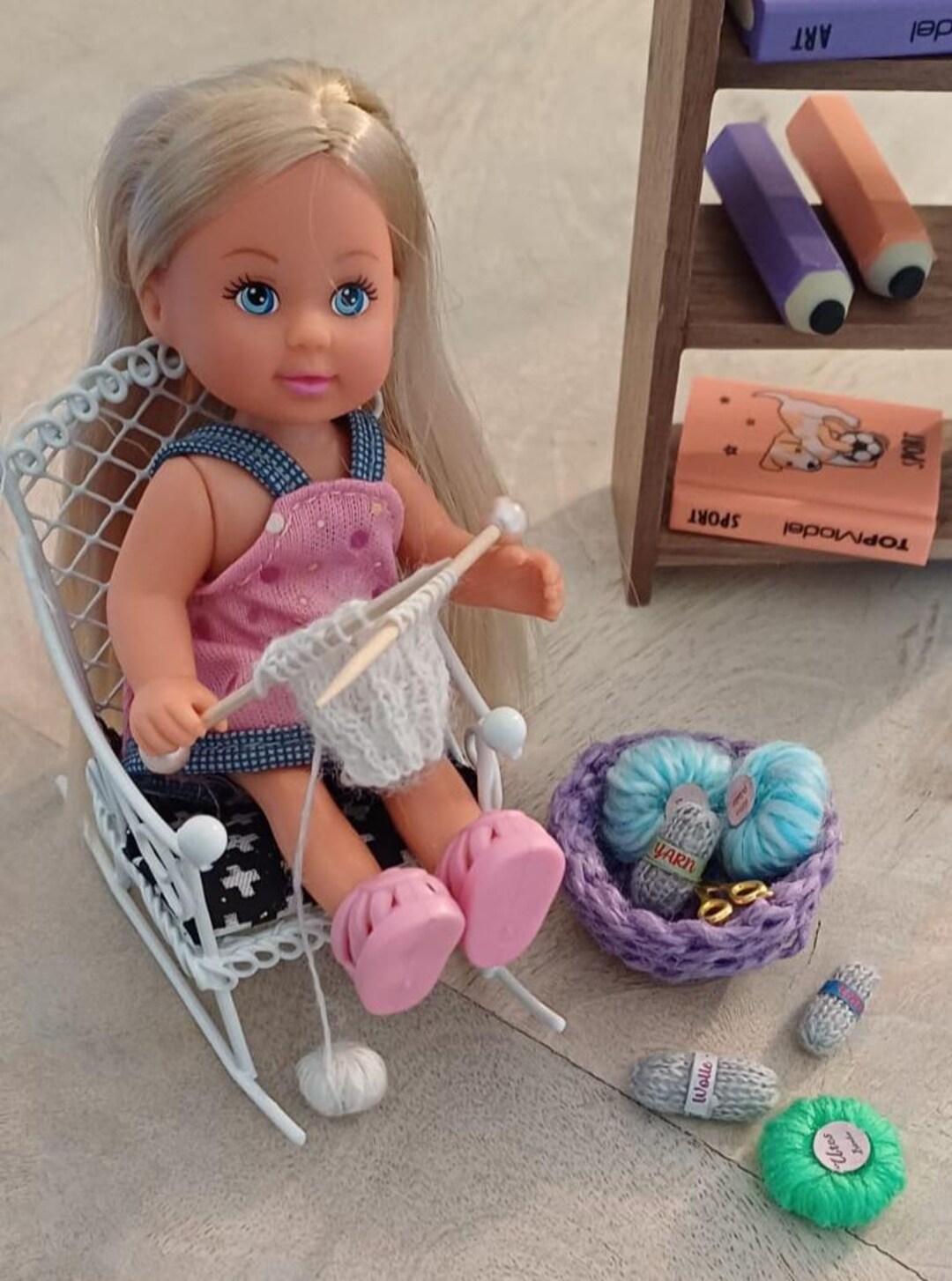 Knitting Kit Mini Set for Your Knitting Project, Dollhouse Finished ...