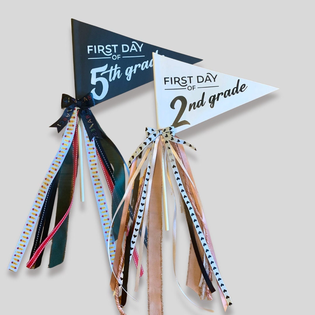 First Day of School Pennant Flag Custom Back to School Picture Prop - Etsy