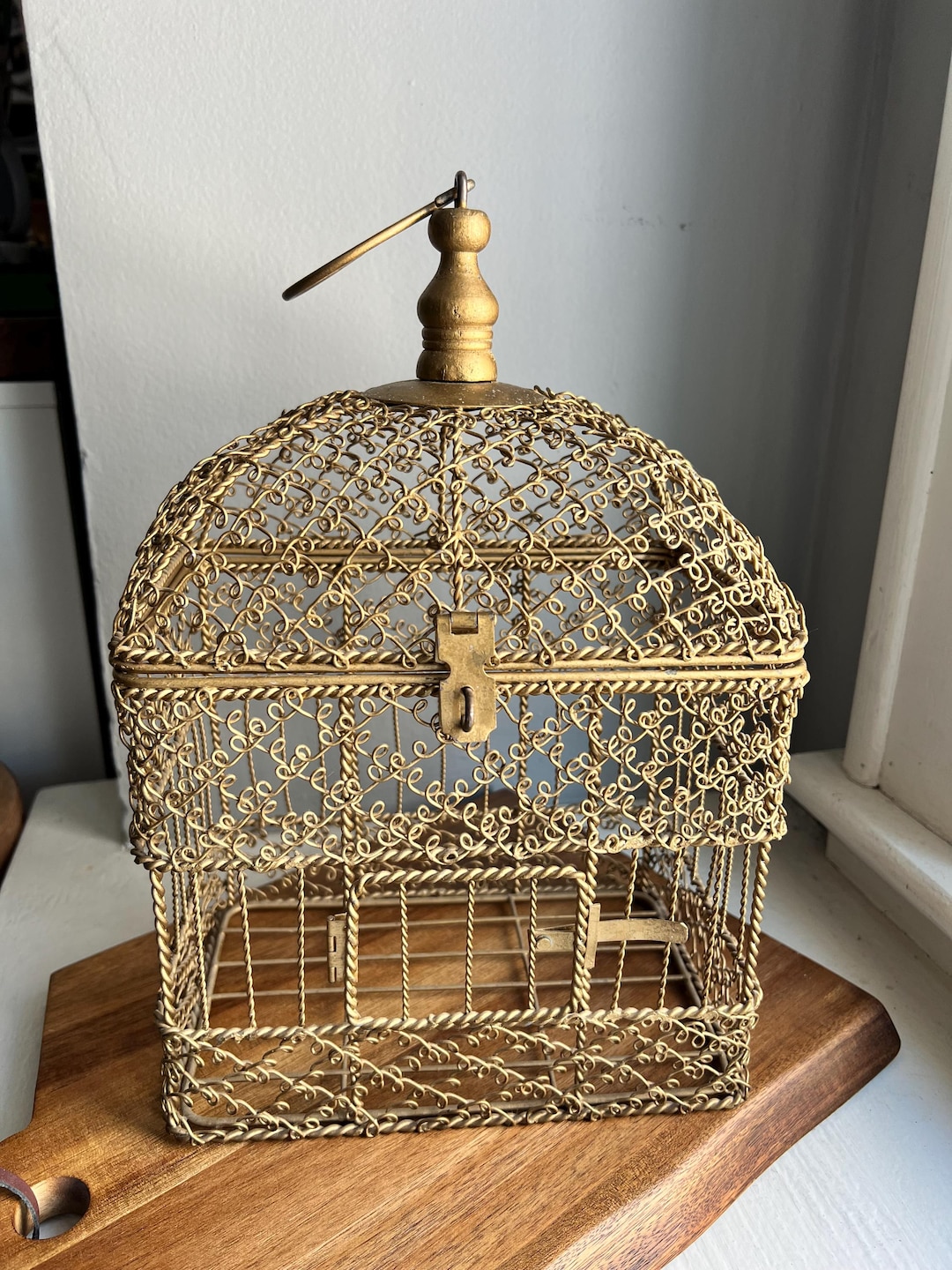 Vintage Gold Decorative Bird Cage - Etsy