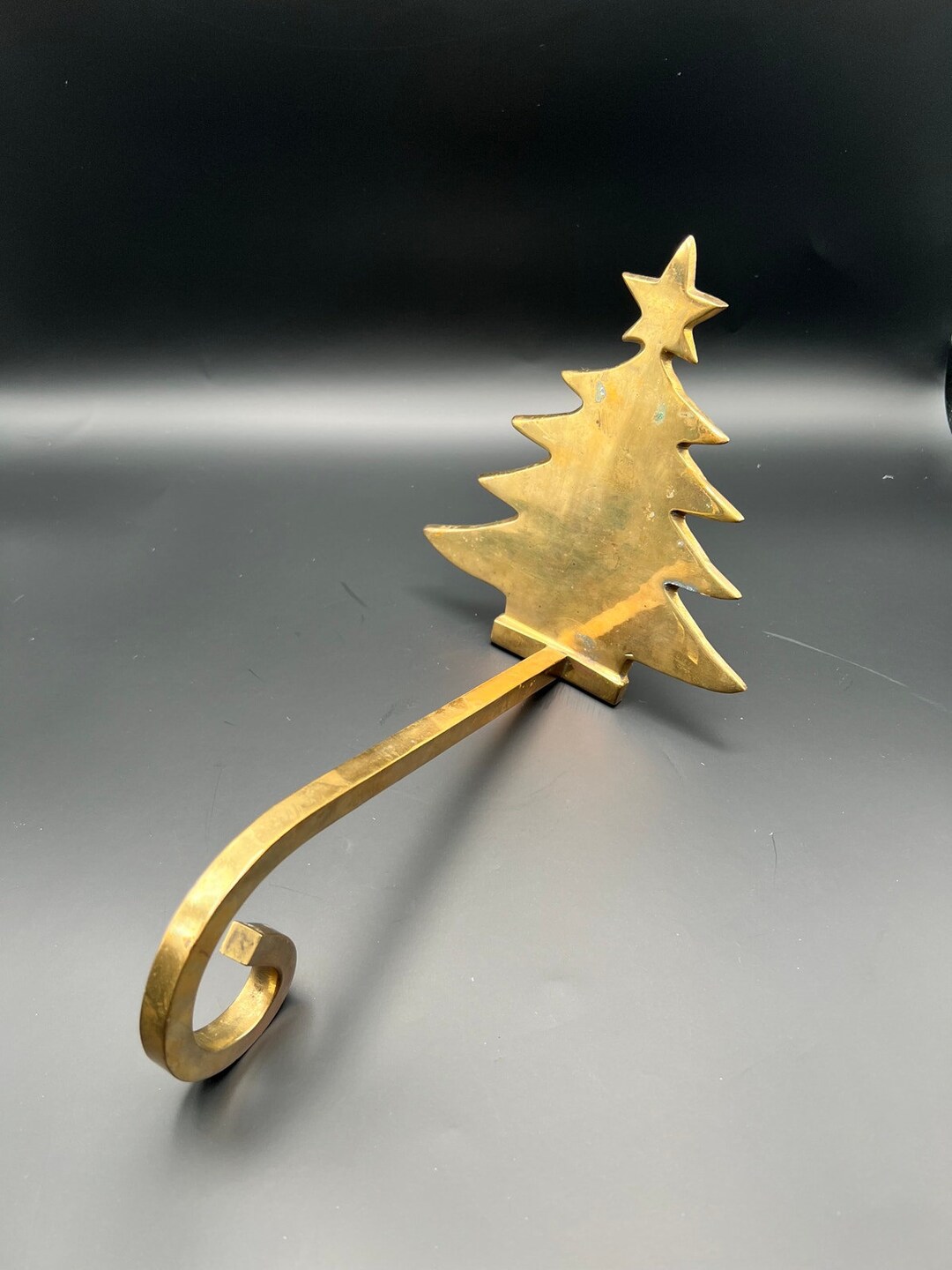 Vintage Brass Tree Stocking Holder - Etsy