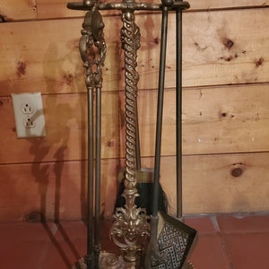 Antique Ornate Fire Tools Very Rare - Etsy