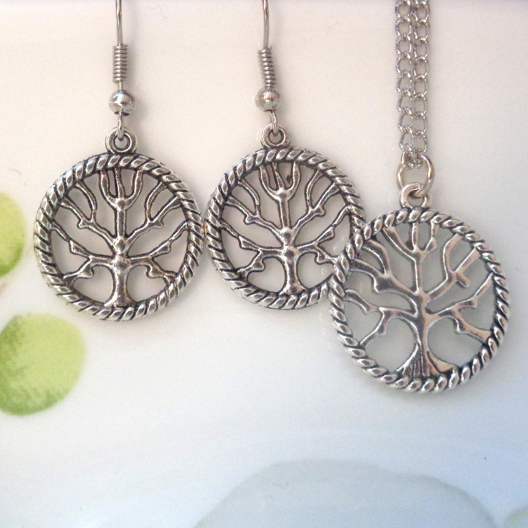 Tree of Life Necklace Set Tree of Life Necklace Tree of Life Jewelry ...