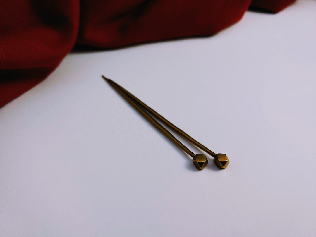 Anglo-saxon Dress Pin Pair, SCA, LARP, Veil Pin, Polyhedral - Etsy