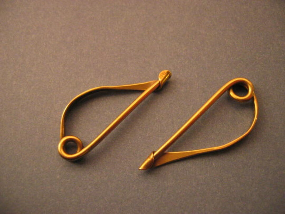 1 3/8" Celtic Fibula Pair, Bow Brooch, SCA, LARP, Fibula, Hand Forged ...