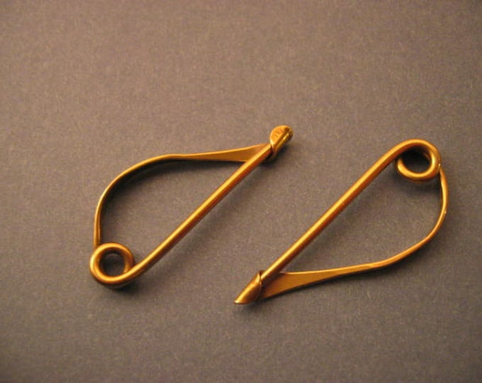 1 3/8" Celtic Fibula Pair, Bow Brooch, SCA, LARP, Fibula, Hand Forged ...