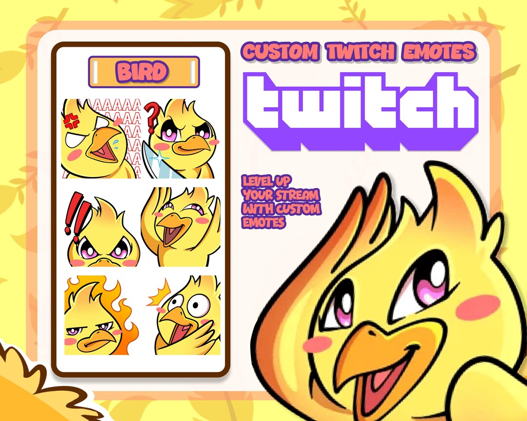 Bird Twitch Emote - Twitch Emoticon, Twitch Emote, Custom Twitch Emote ...