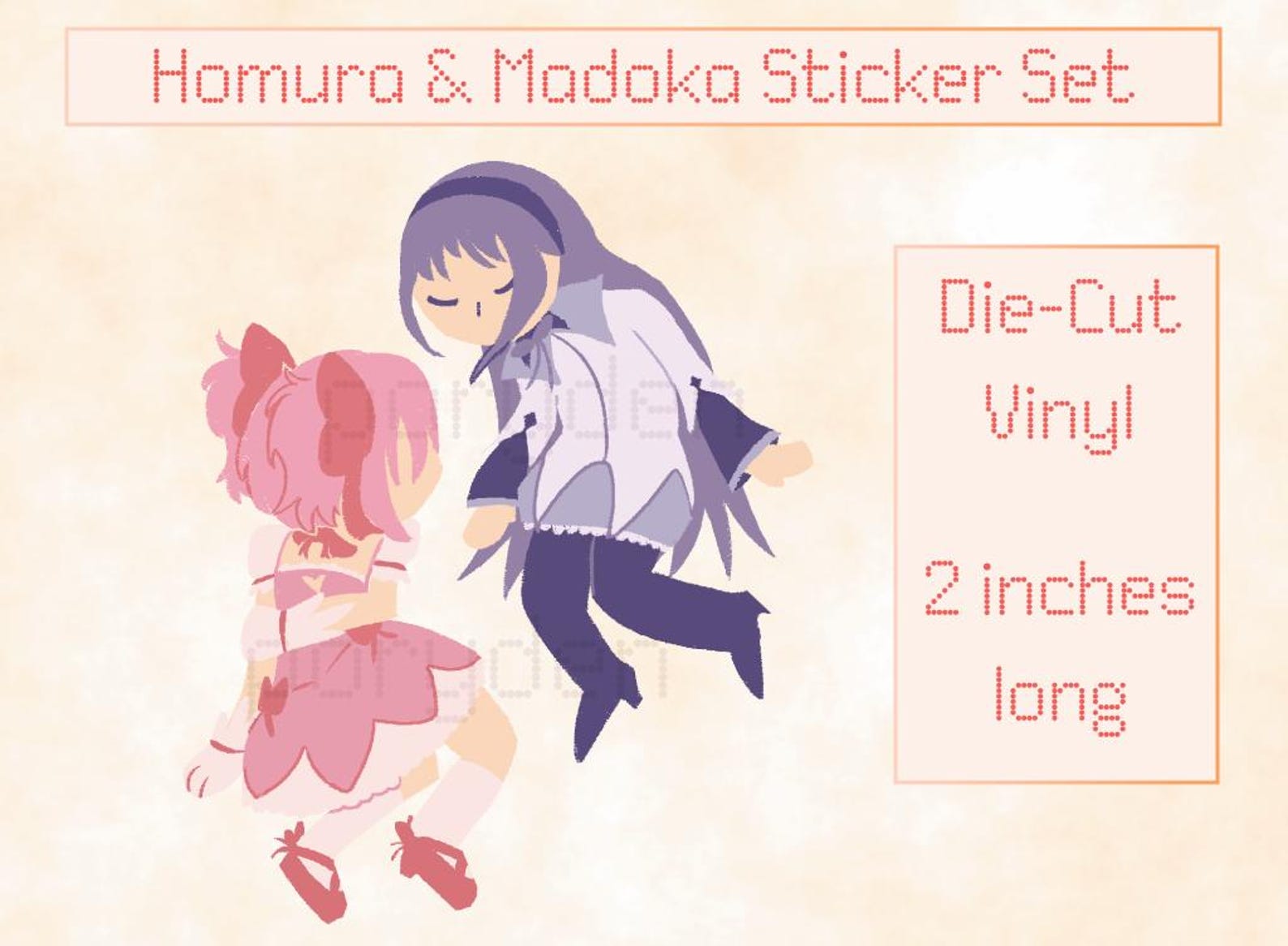 Homura & Madoka 2" Vinyl Sticker Set - Etsy