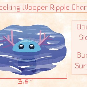 Pokecharms - Peeking Wooper Wavy Acrylic Keychain Charm - Etsy