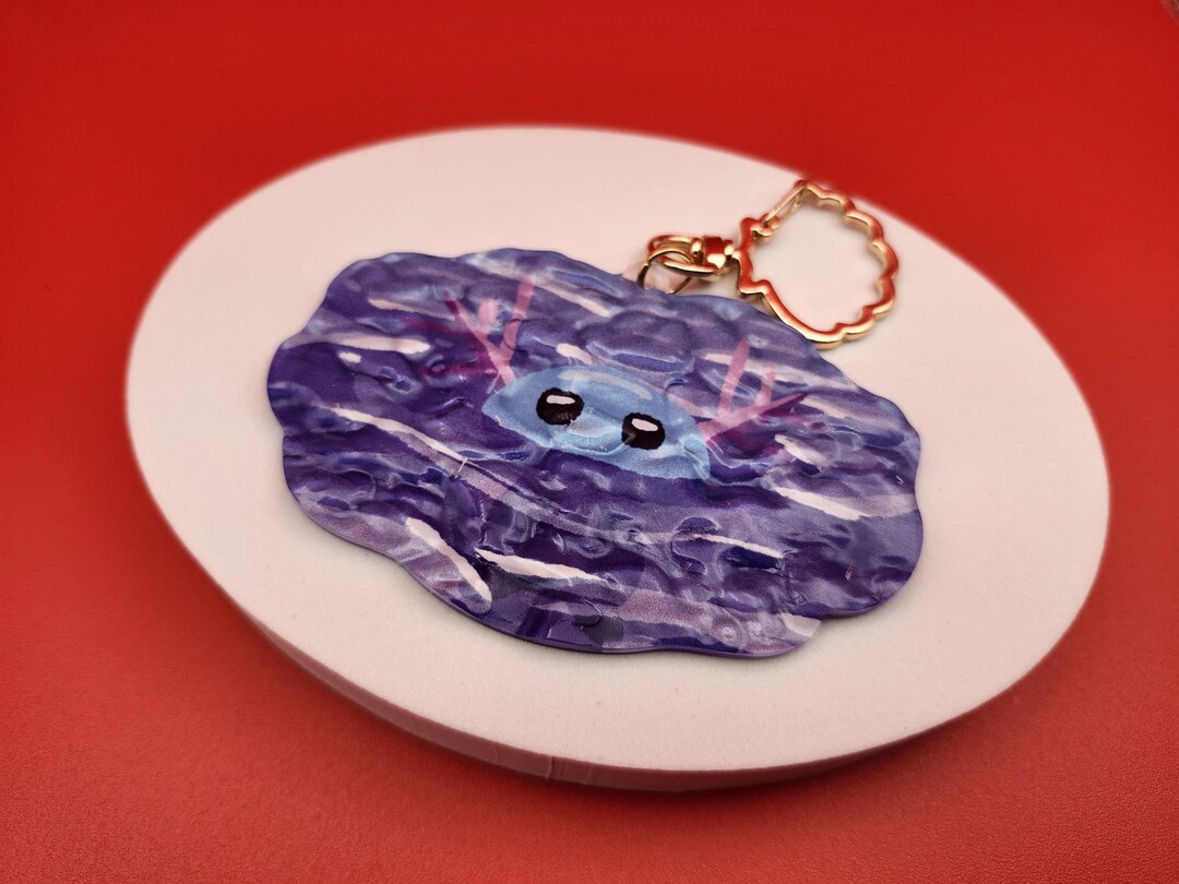 Pokecharms - Peeking Wooper Wavy Acrylic Keychain Charm - Etsy