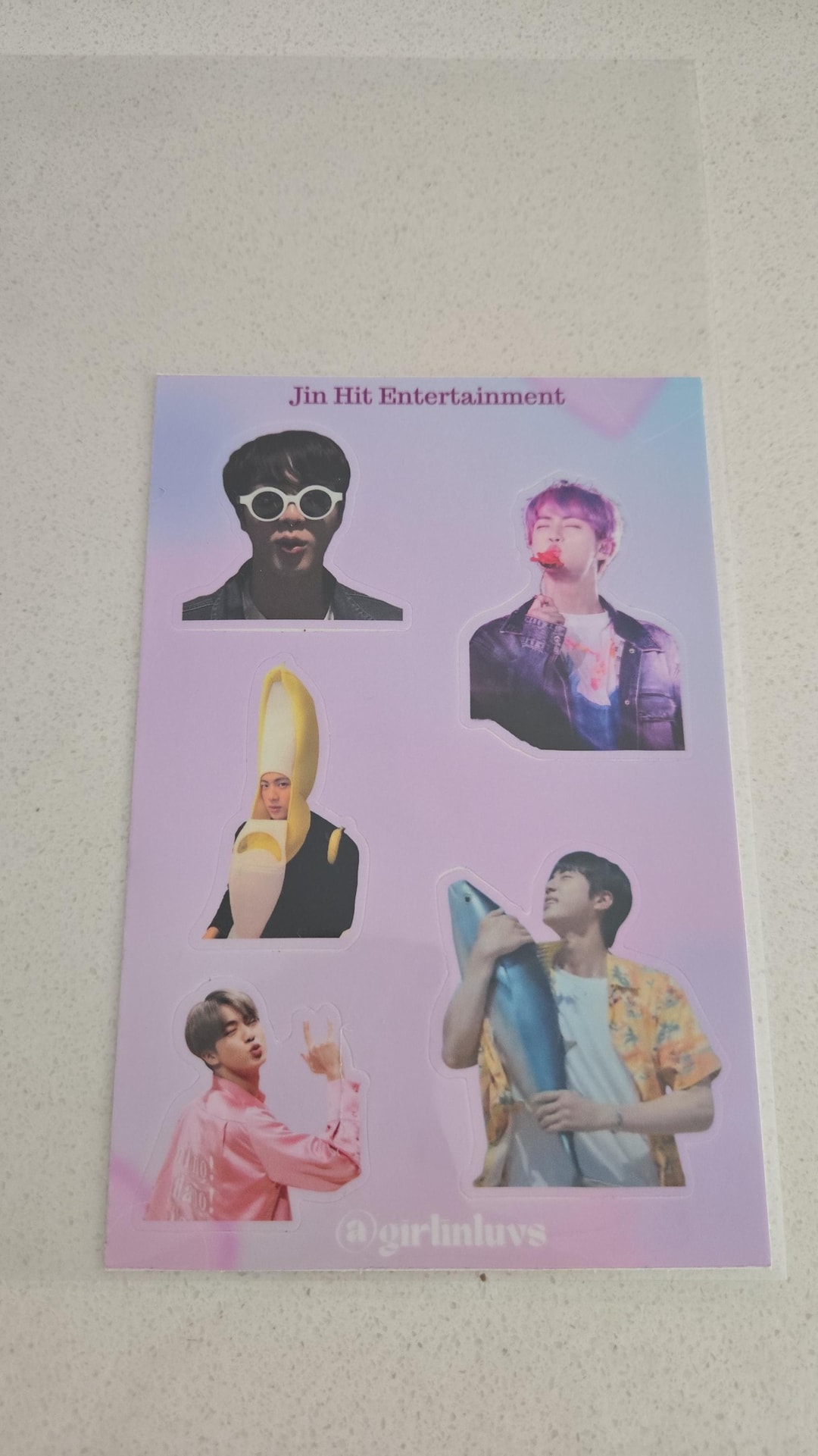 BTS Jin Sticker Sheet - Etsy