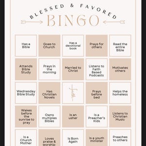 Faith Based - Bingo Game - Etsy