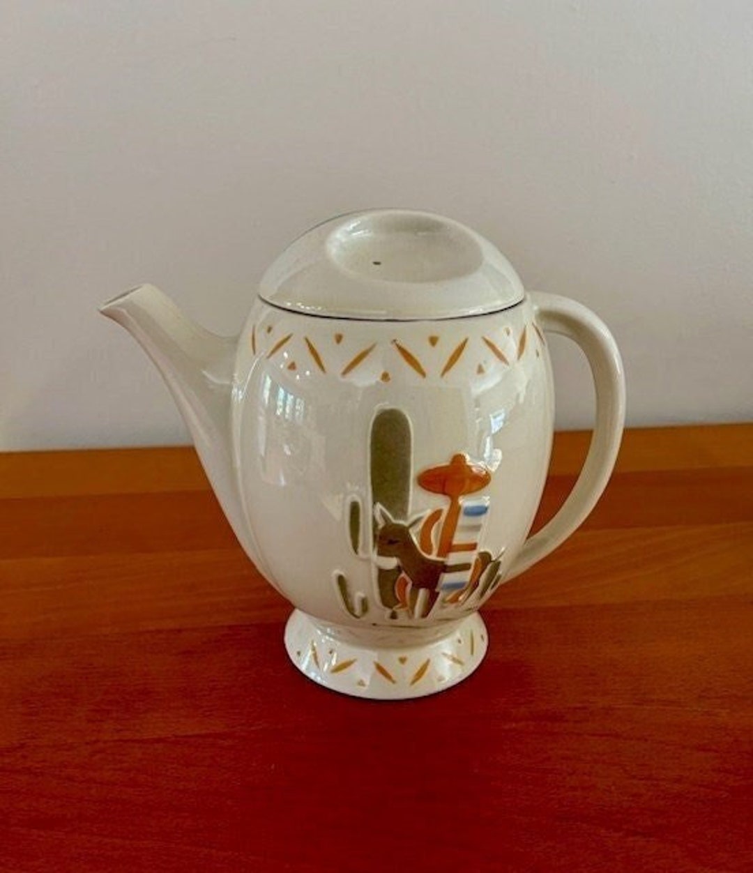Unique Southwest Porcelier 1940's Hand Painted Teapot With Lid - Etsy