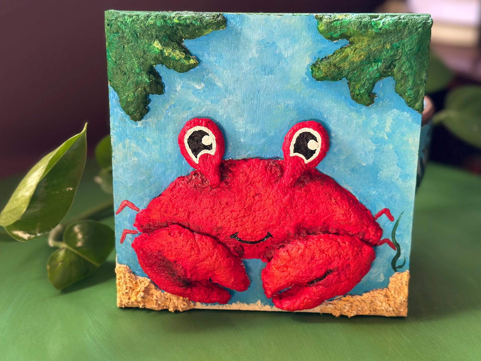 Paper Mache Crab Under the Sea - Etsy