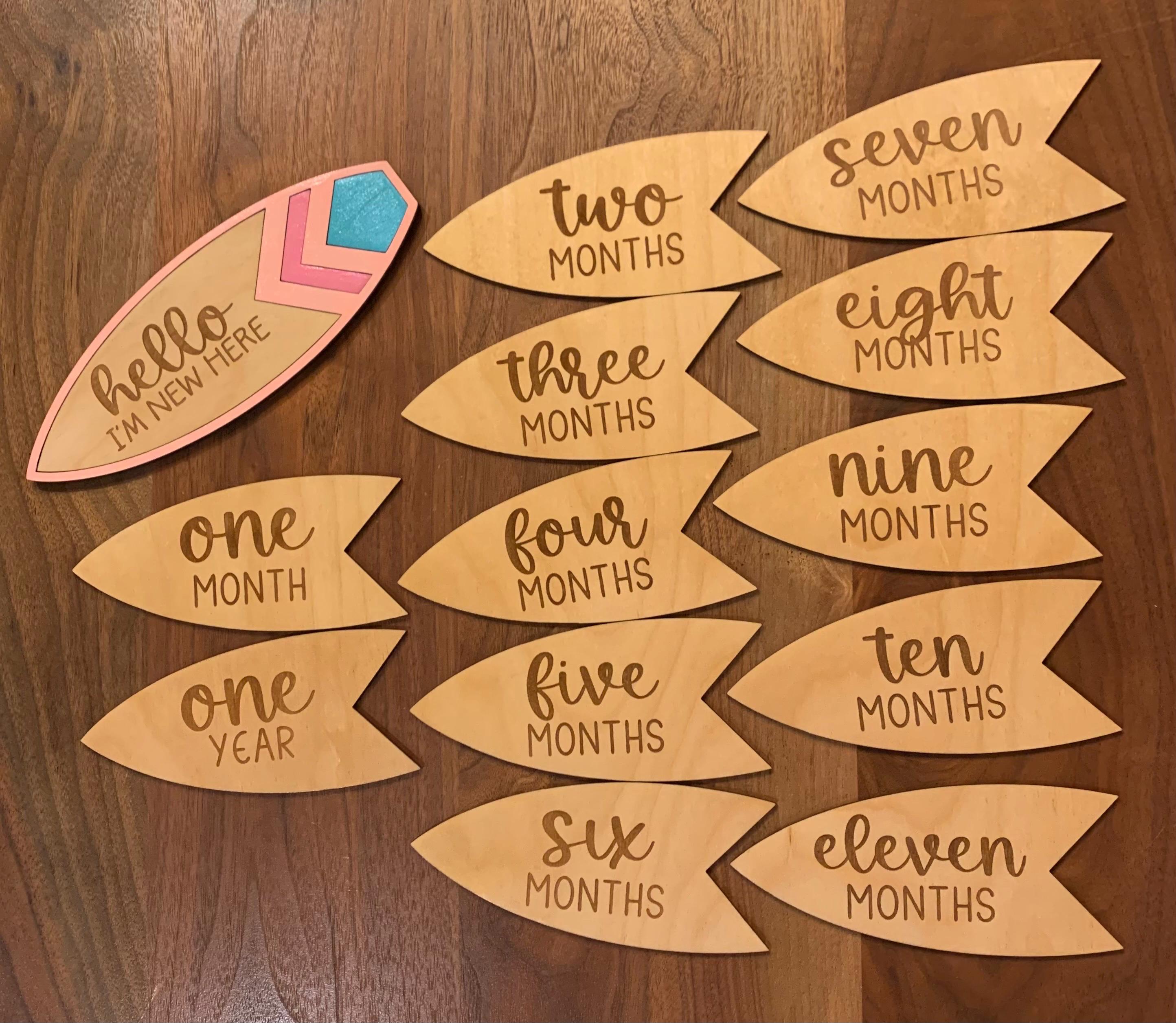 Surfboard Infant Milestone Photo Props - Etsy