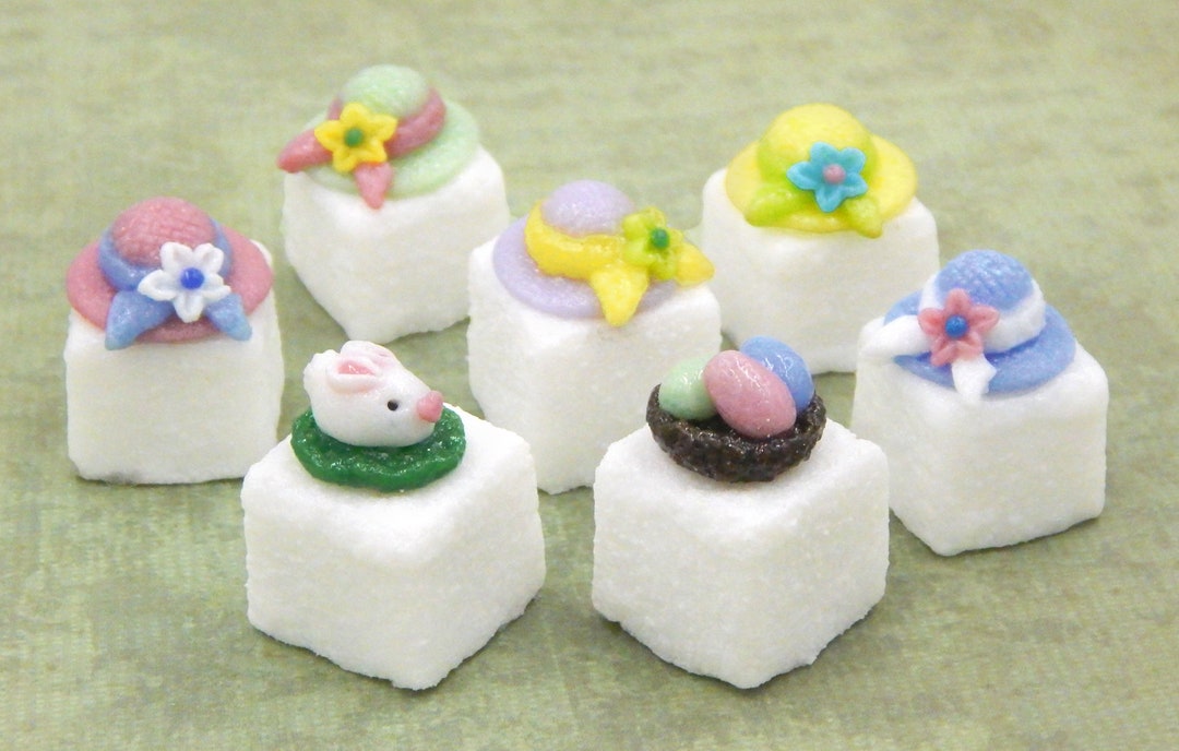 SC21 Hulet Glass Spring Bonnets for Easter Sugar Cubes - Pastel Glass ...