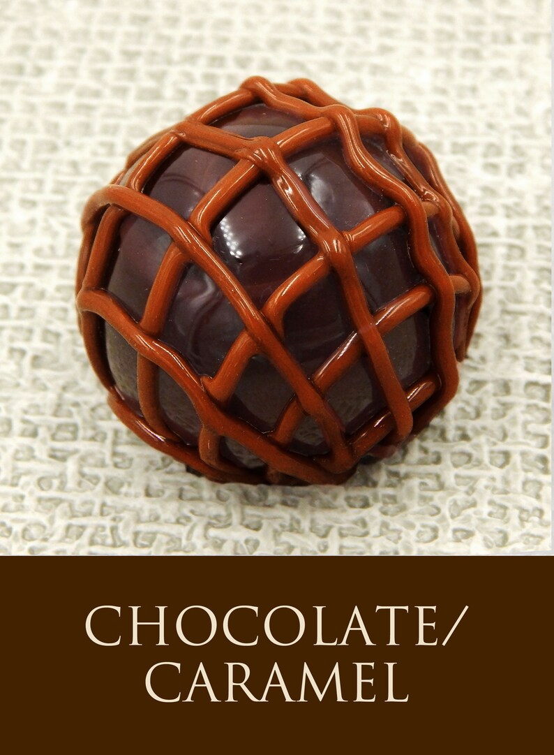Hulet Glass Bonbon, Collectible Chocolate Truffle, Faux Caramel Drizzle ...