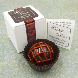 Hulet Glass Bonbon, Collectible Chocolate Truffle, Faux Caramel Drizzle ...