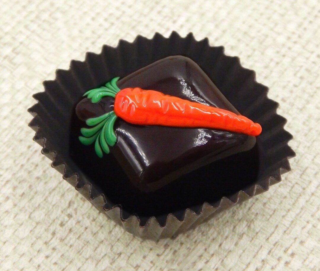 Hulet Art Glass Chocolate Carrot, Flameworked Collectible Candy - Etsy