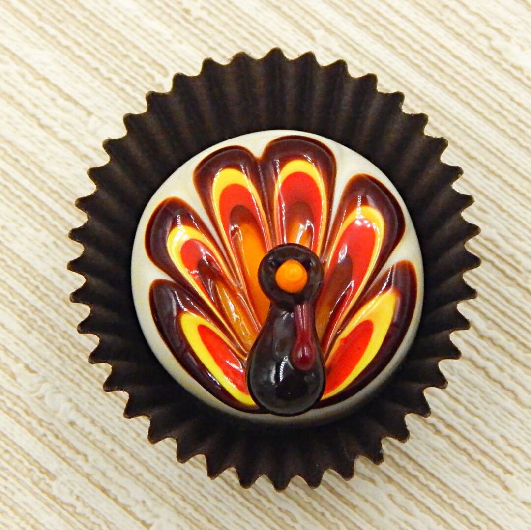25-301V Collectible Turkey Glass Chocolate by Hulet Glass, Thanksgiving ...