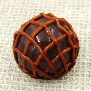 Hulet Glass Bonbon, Collectible Chocolate Truffle, Faux Caramel Drizzle ...