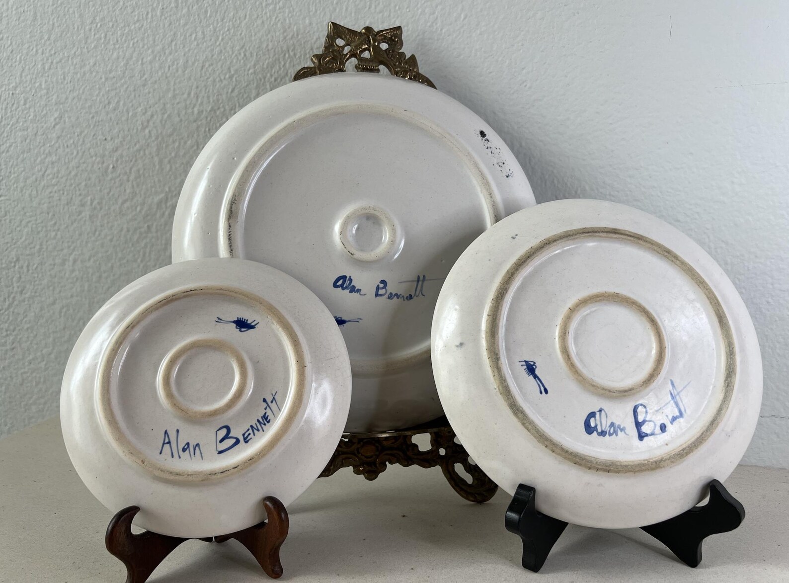 Alan Bennett Ceramic Fish Plates - Set of 3 - Etsy