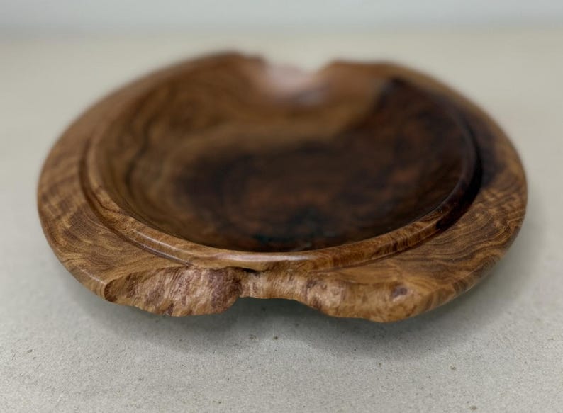 Hand Turned Red Mallee Burl Wood Bowl - Signed Ron Leclere, Australia ...