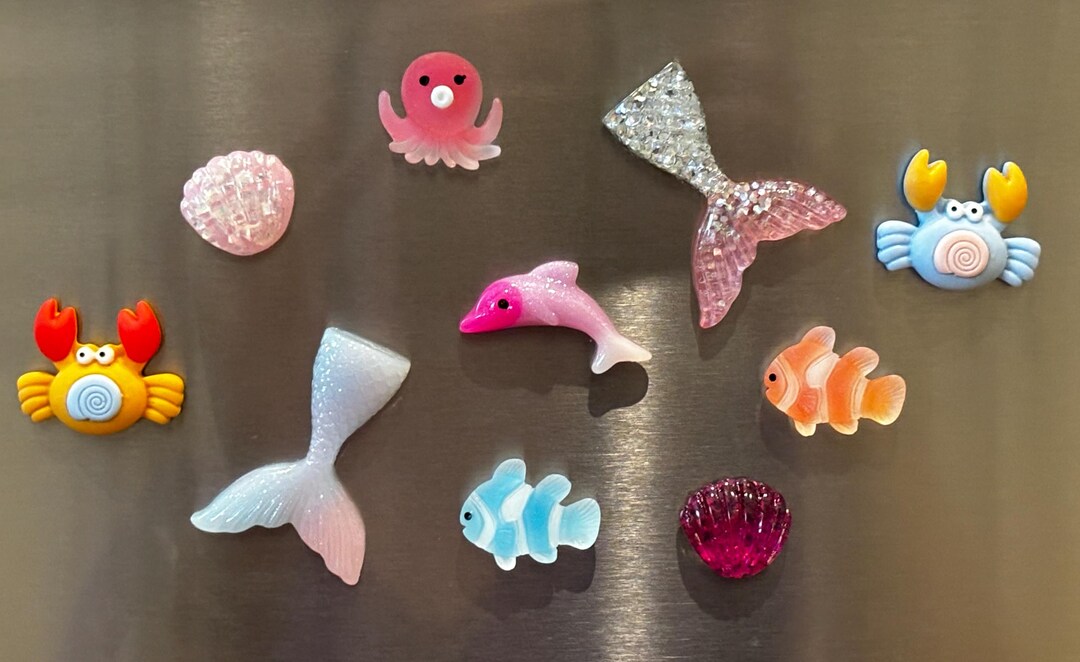 Mermaid/sea Life Magnets - Etsy