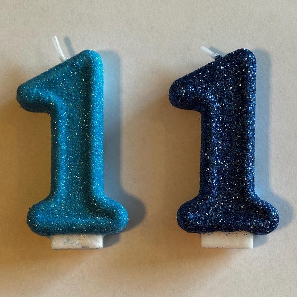 Blue Birthday Candle - Etsy