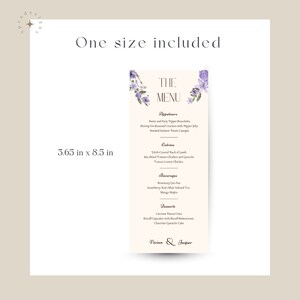 Wedding Menu Template | Custom Wedding Menu | Elegant Dinner Menu | Dinner Party Menu | Wedding ...