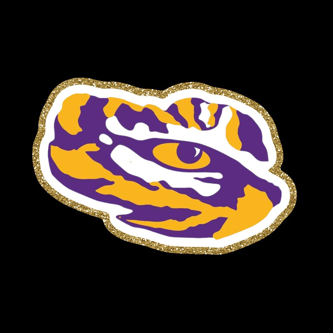 Glitter Sublimation LSU Tigers Trucker Mesh Hat Patch - Etsy