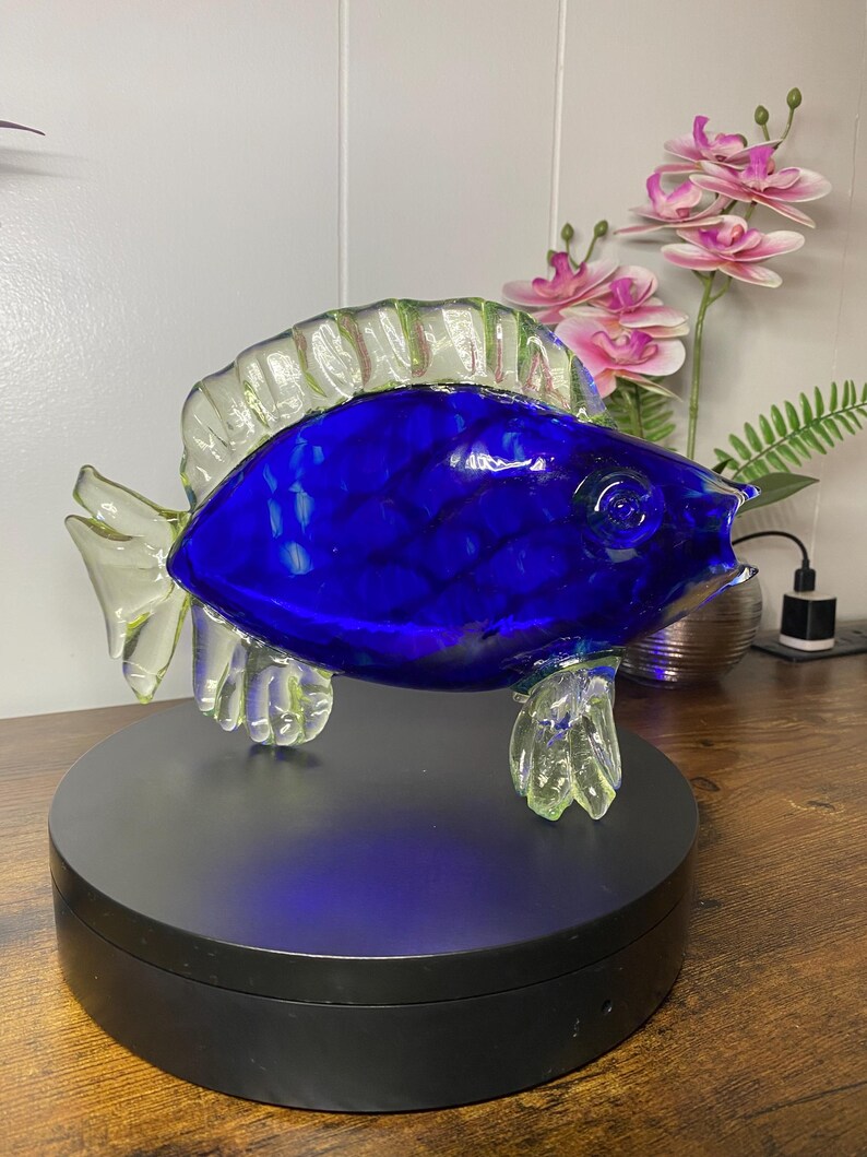 Hand Blown Uranium Glass Fish by Artist James Whitehurst - Etsy