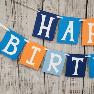 Happy Birthday Banner - Boy Birthday - First Birthday Decorations 1st ...