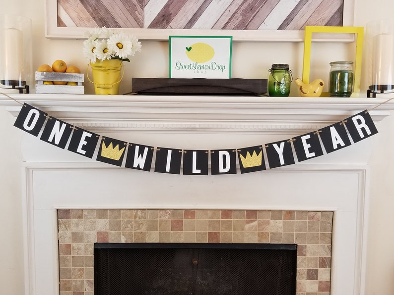 Wild One Birthday Banner ONE WILD YEAR First Decorations - Etsy