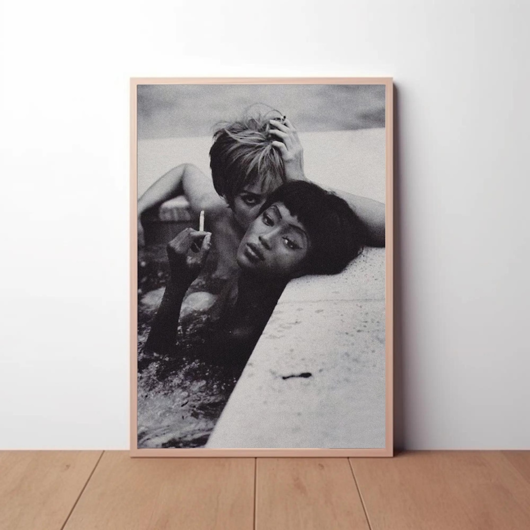 Naomi Campbell Fashion Photo Print: Black and White Vintage Wall Art - Etsy
