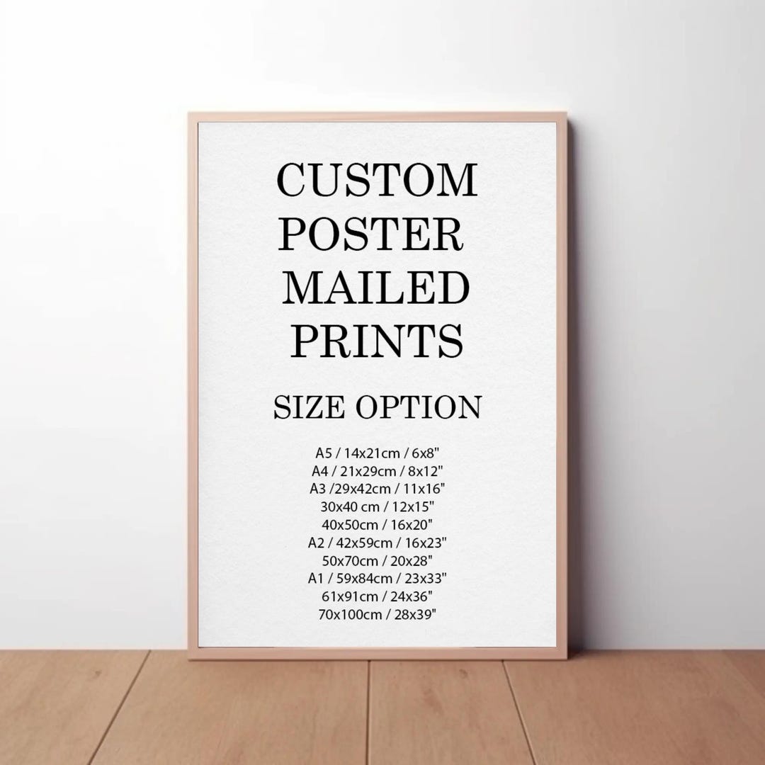 Custom Poster Printing - Personalized Poster - Mailed Print - Family ...