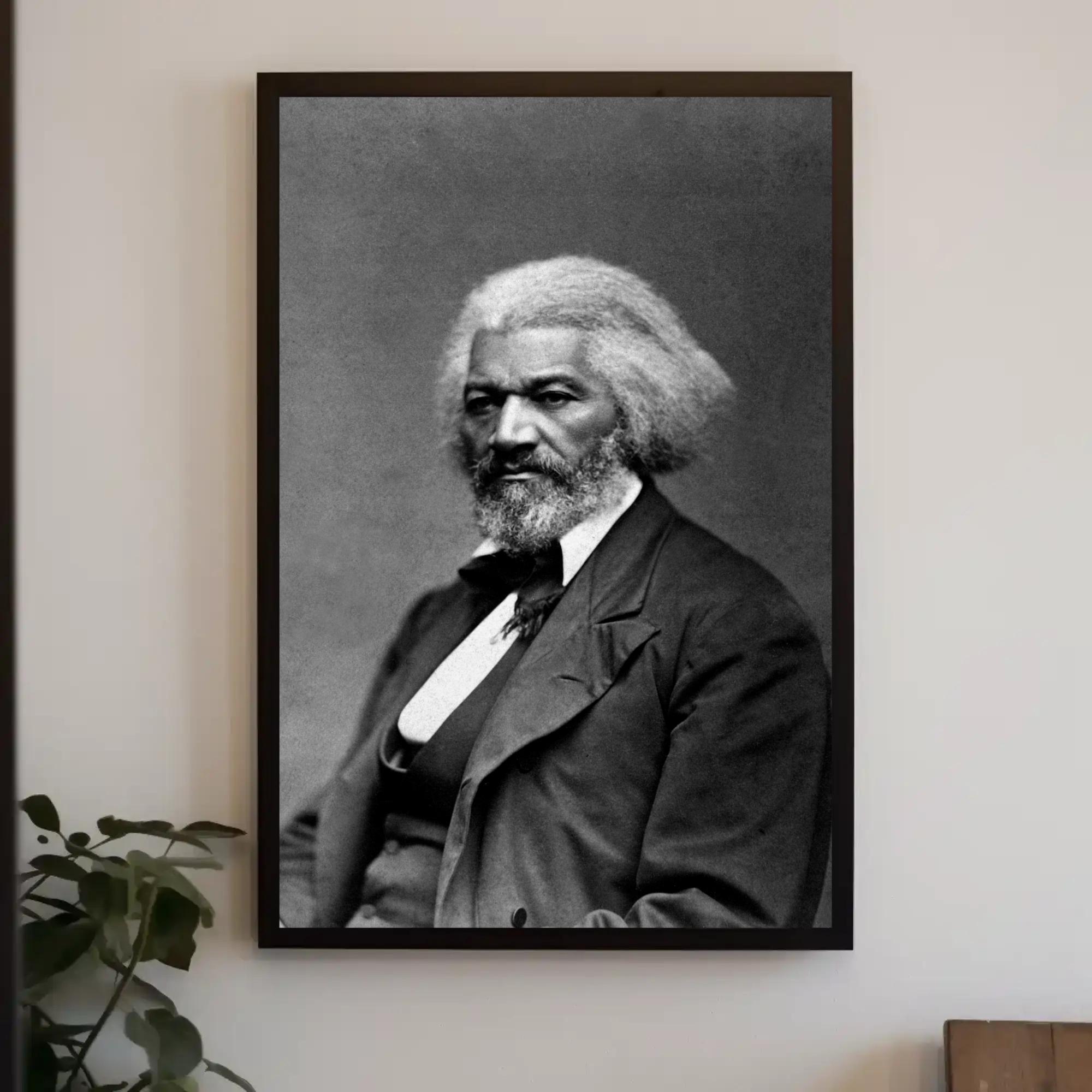 Frederick Douglass Poster, American Civil Rights Black and White Wall ...