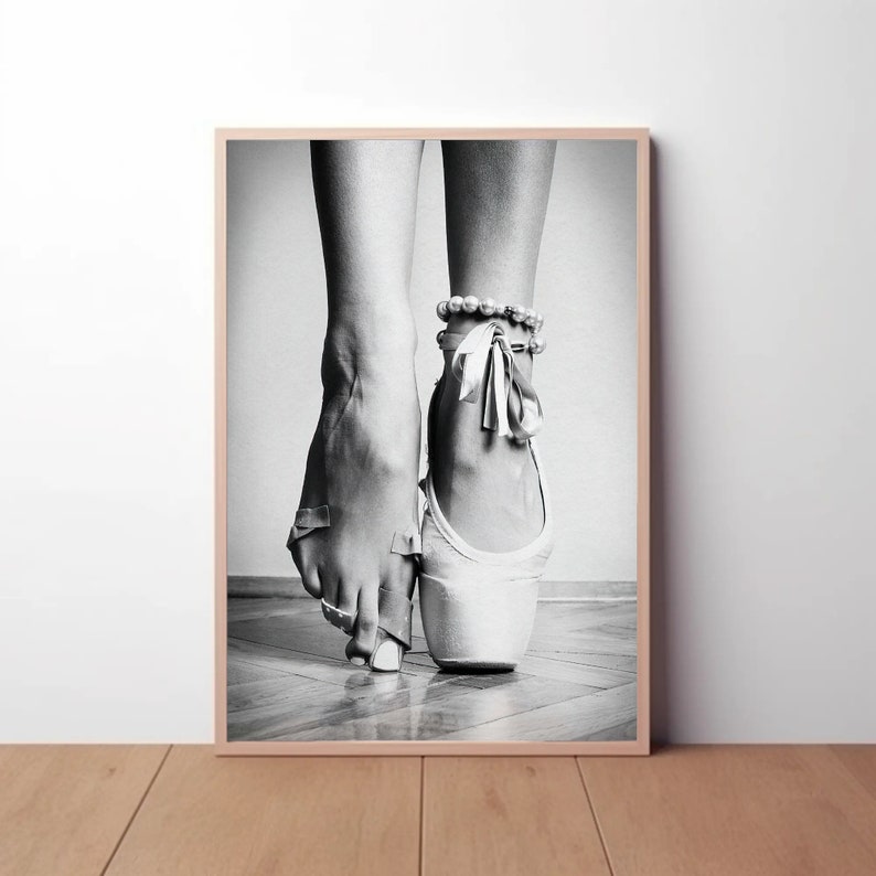 Ballet Dancer Feet Poster Print, Photography Quality Black an White ...
