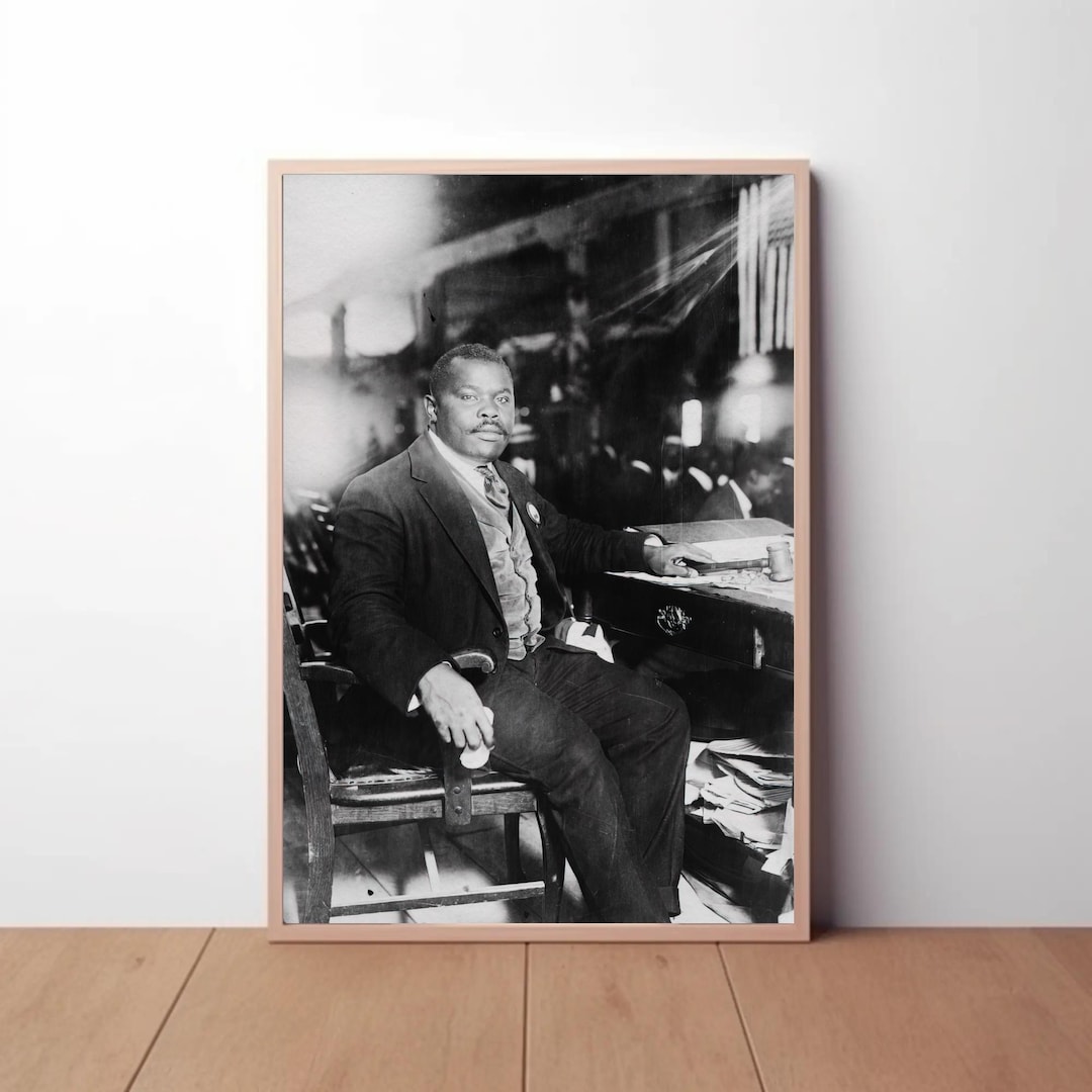 Marcus Garvey Poster: Vintage Black and White Pan-african Art Print - Etsy