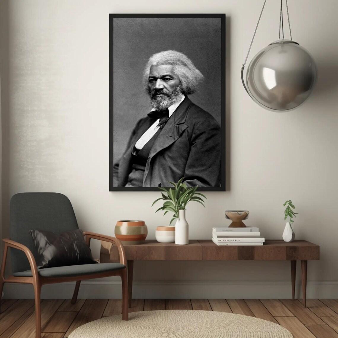 Frederick Douglass Poster, American Civil Rights Black and White Wall ...
