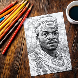 African Kings and Queens Coloring Pages - 60 Printable Illustrations ...