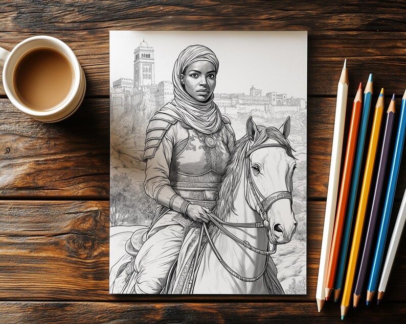 African Kings and Queens Coloring Pages - 60 Printable Illustrations ...