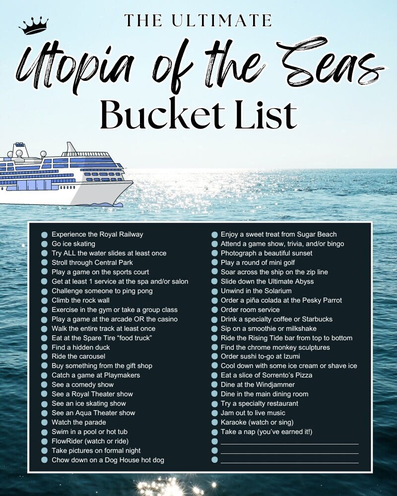 PRINTABLE Utopia of the Seas Activity Sheet {royal Caribbean Cruise ...
