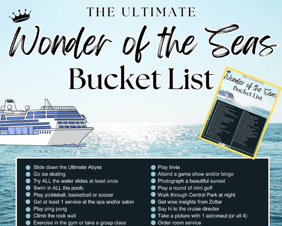 PRINTABLE Wonder of the Seas Activity Sheet {royal Caribbean Cruise ...