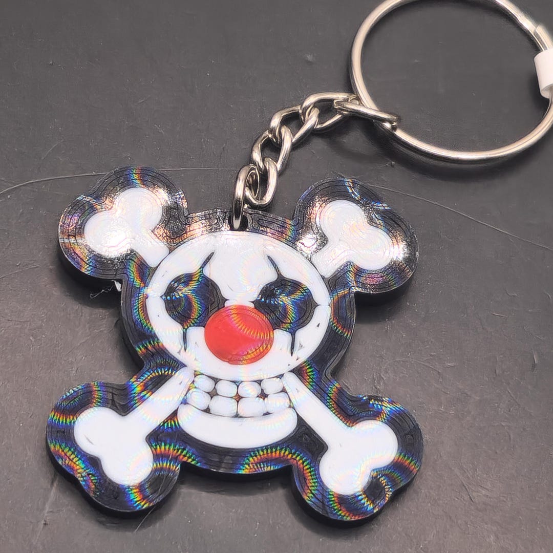 Hologram Buggy the Clown Genius Jester Pirate Jolly Roger Keychain ...